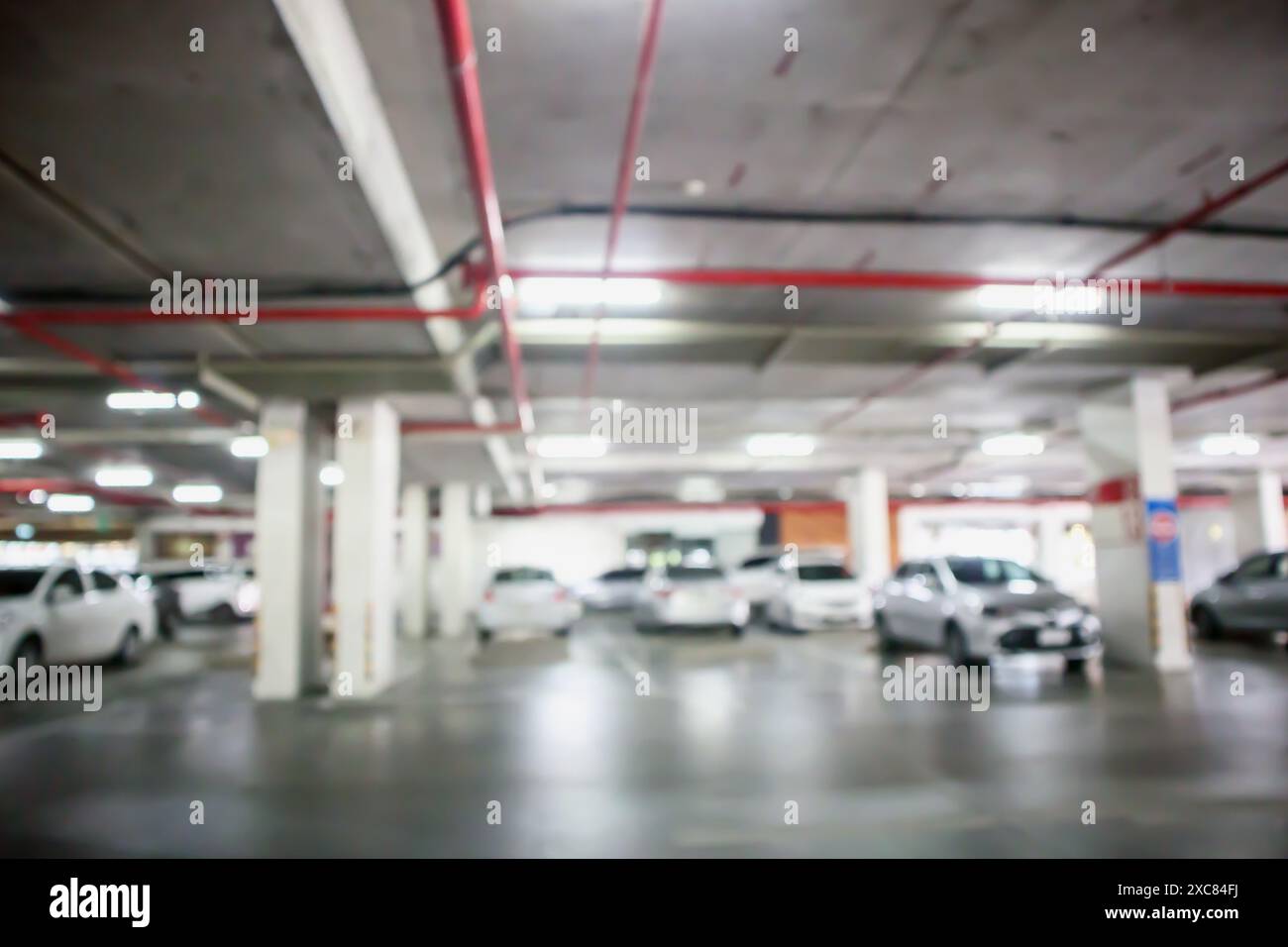 blur car parking in garage abstract background Stock Photo - Alamy
