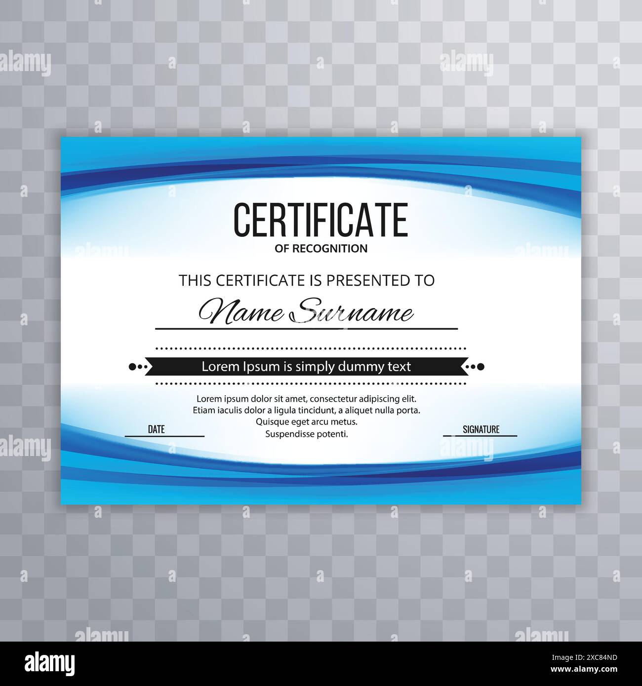 Modern employee of the month certificate wave design Stock Vector Image ...