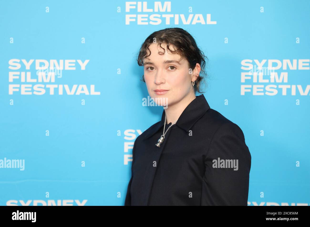 Sydney, Australia. 15th June 2024. Alice Englert arrives on the red ...