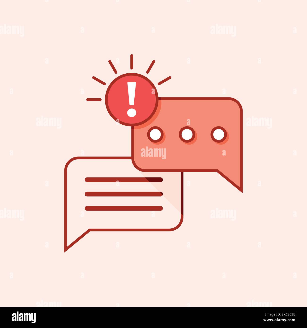 New message icon in flat style. Incoming inbox email vector ...