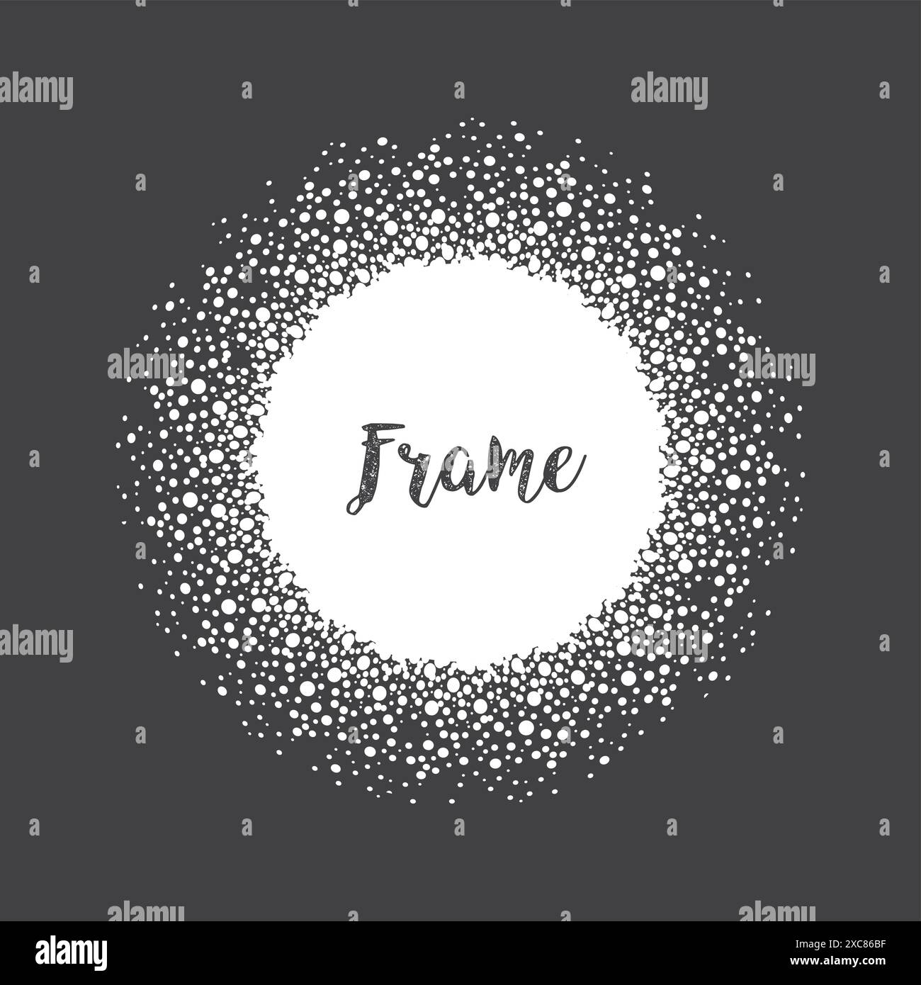 Winter snowflakes frame empty Stock Vector Images - Alamy