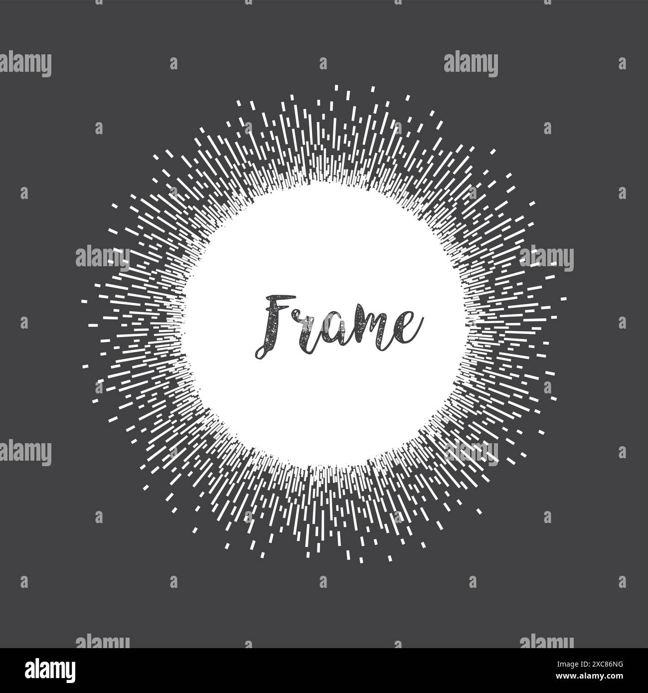 Round frost frame, New Year and Christmas winter frame decor with ice ...