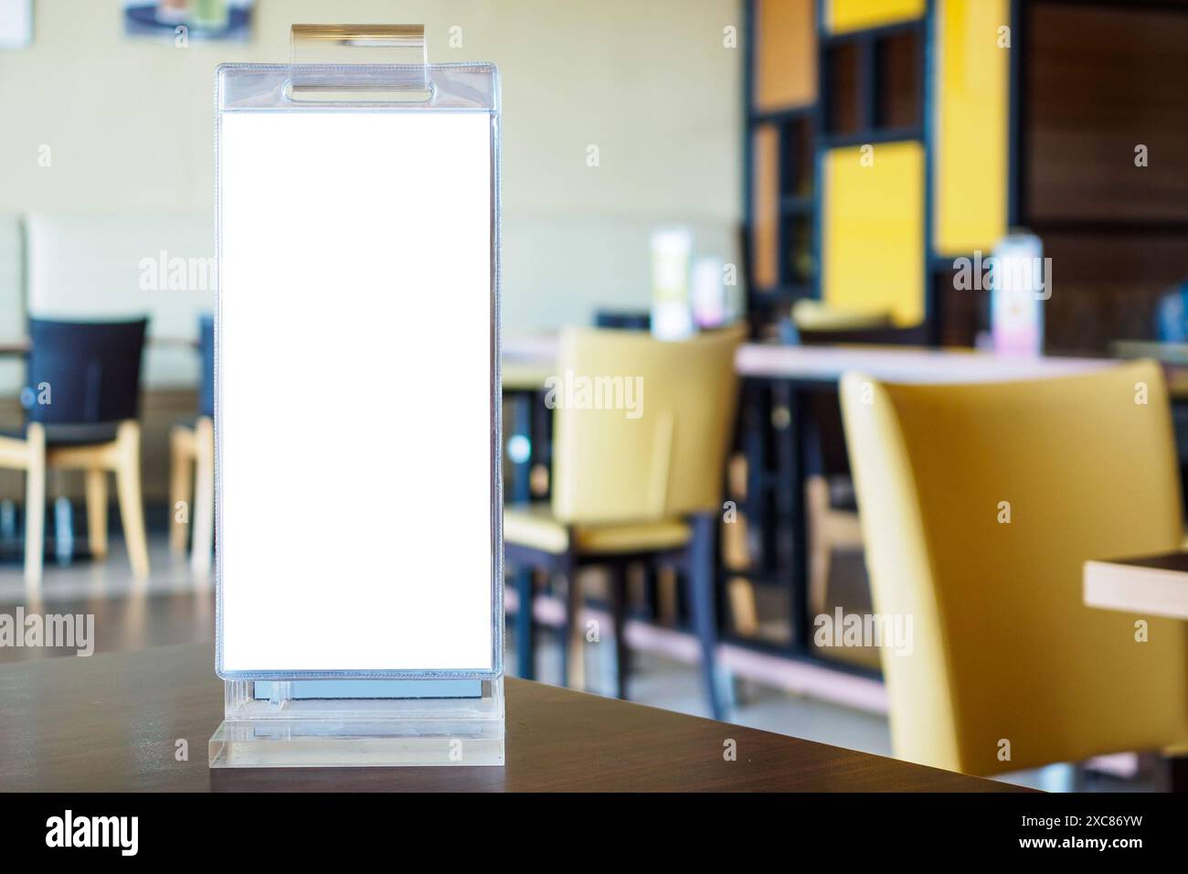 White blank table tent hi-res stock photography and images - Alamy