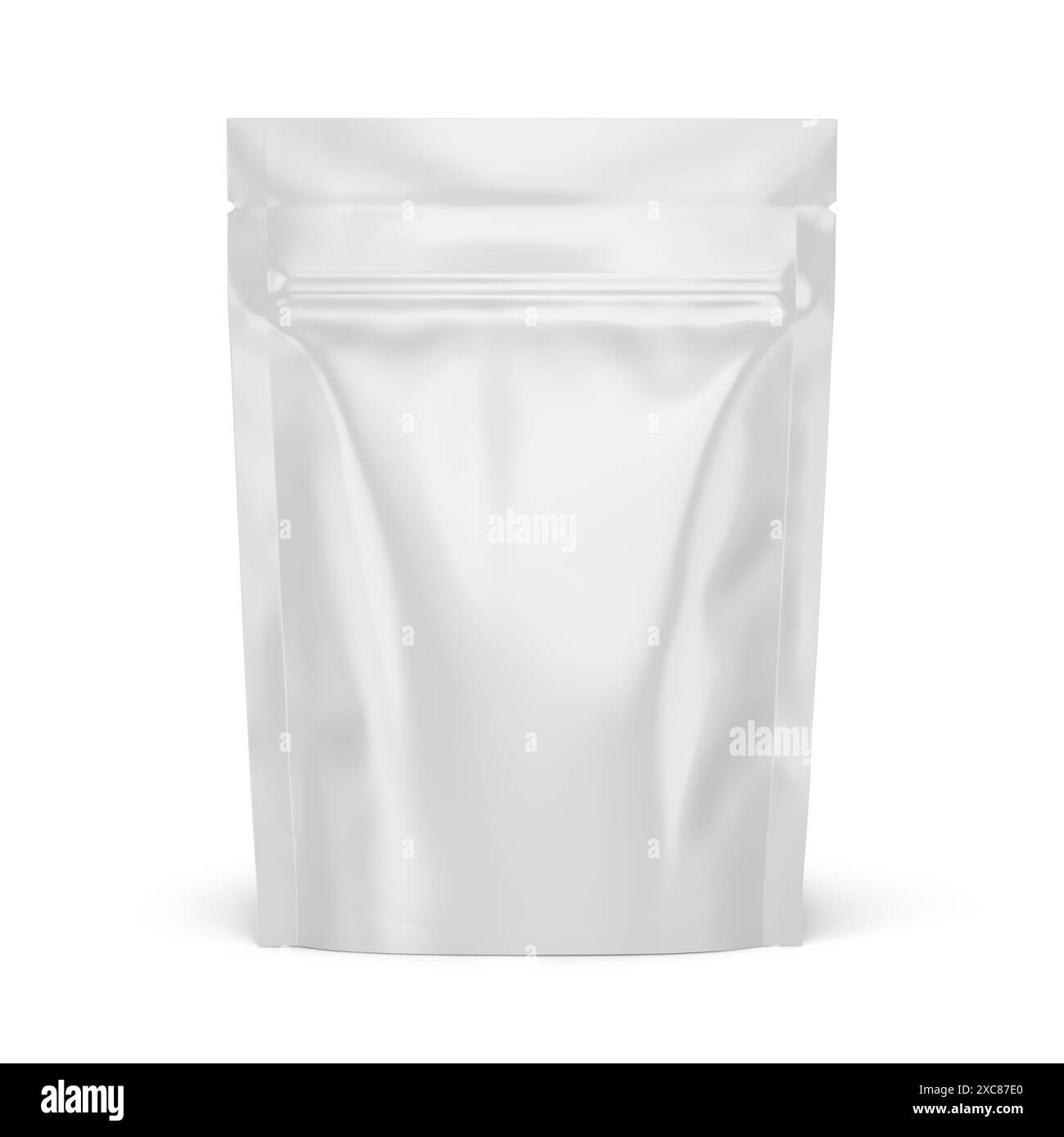 Stand Up Pouch Mockup 3D Rendering Isolated on White Background Stock ...