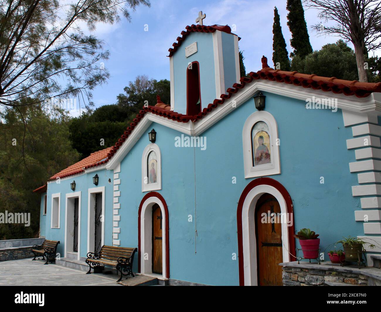 Agia Paraskevi - Samos - Greece - Greek Orthodox Church Stock Photo - Alamy