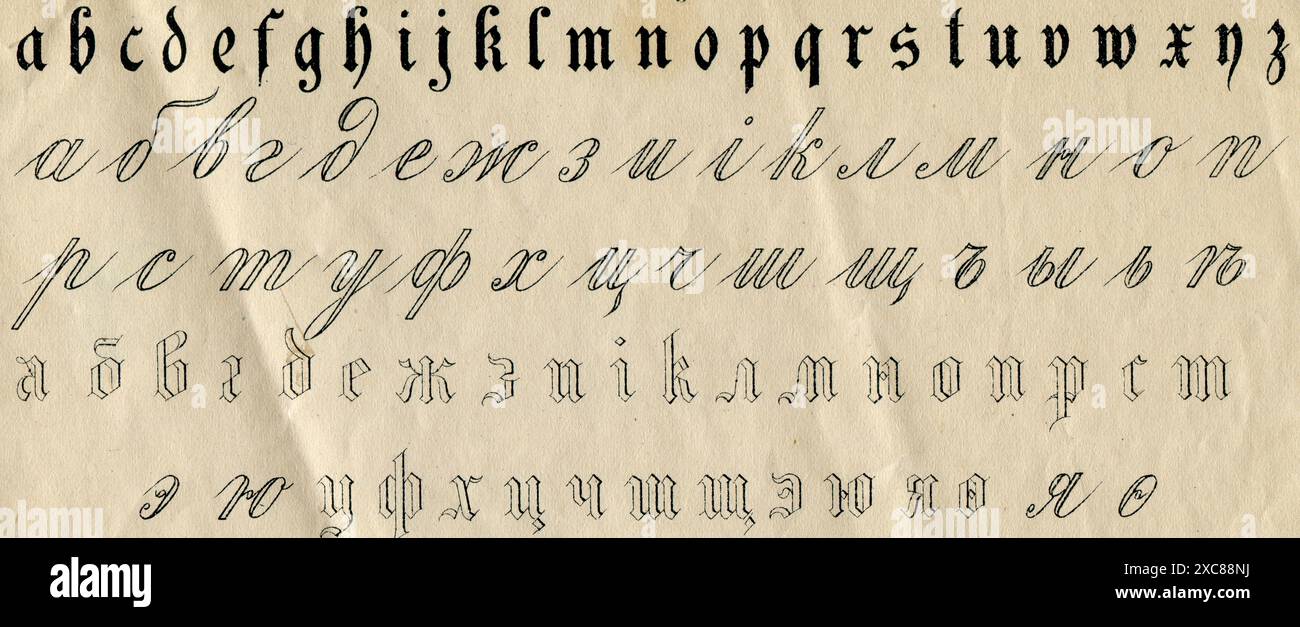 Vintage Victorian alphabet Stock Photo - Alamy