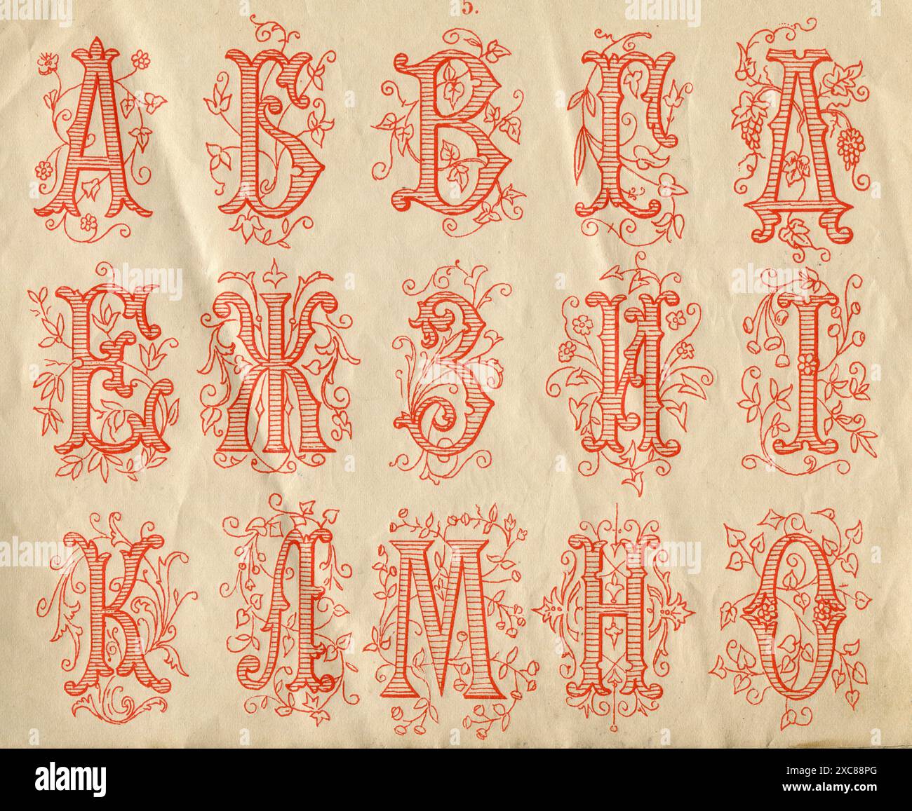 Vintage Victorian alphabet Stock Photo - Alamy