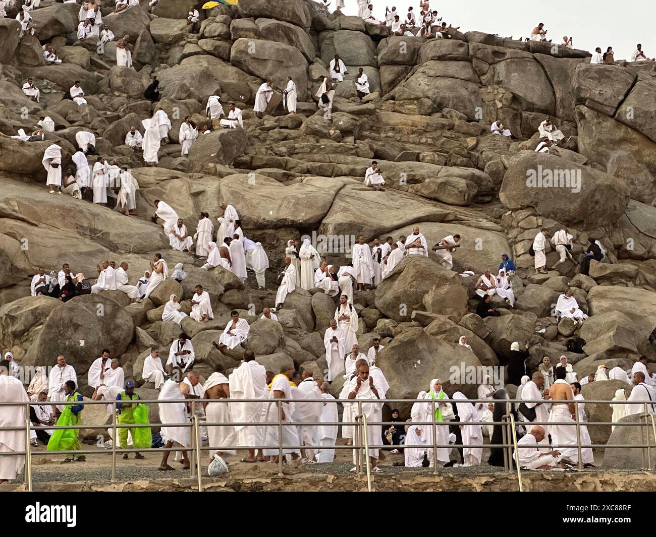 Muslim pilgrims pray at dawn on Saudi Arabia s Mount Arafat, also known ...