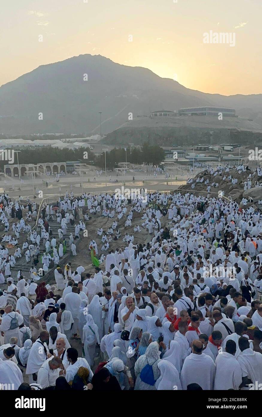 Muslim pilgrims pray at dawn on Saudi Arabia s Mount Arafat, also known ...