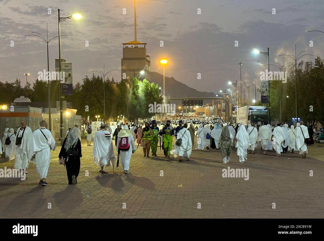 Muslim pilgrims arrive on Mount Arafat during the Hajj 2024 pilgrimage ...