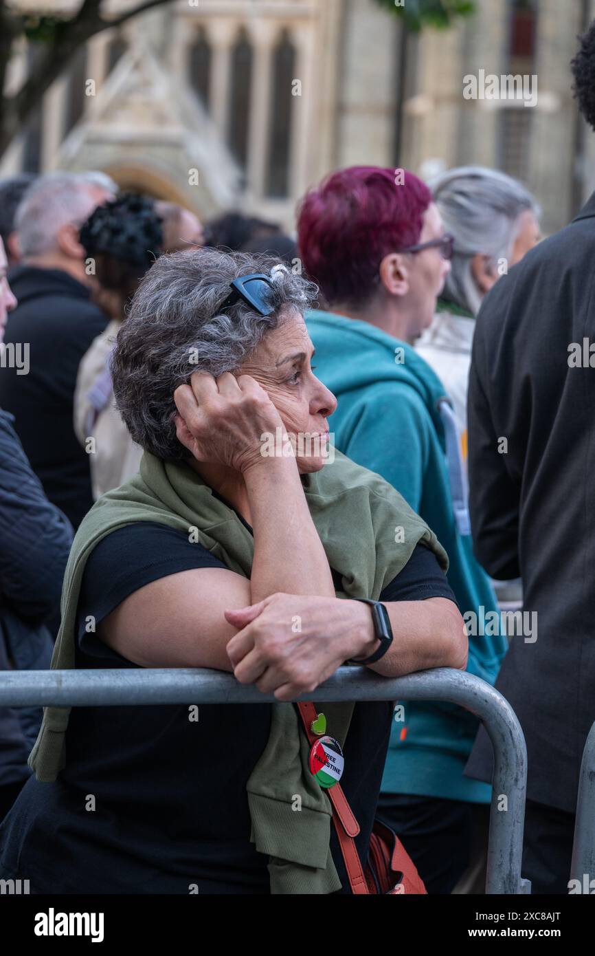 14th June 2024 London / UK. Thousands gathered for a silent march ...