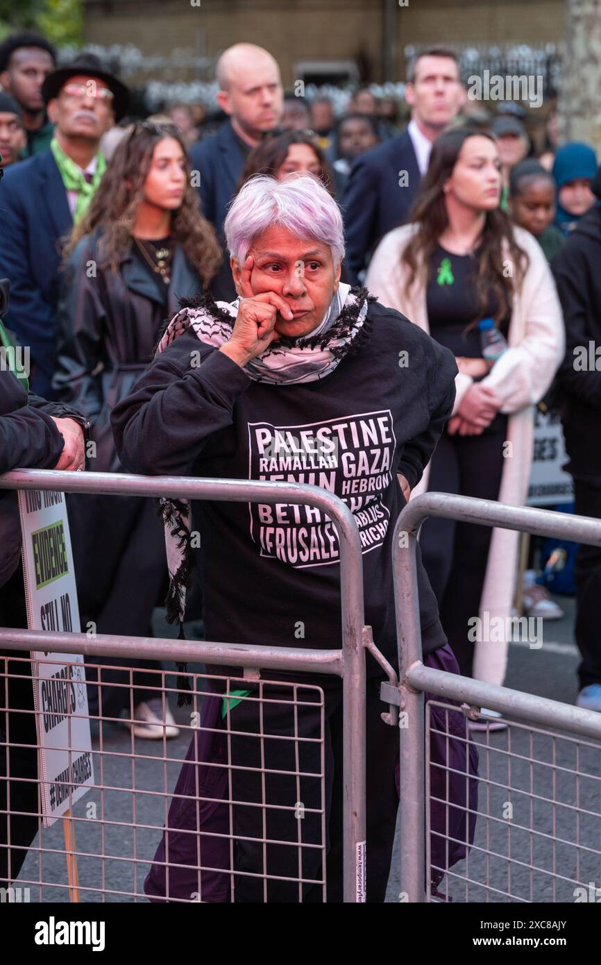 14th June 2024 London / UK. Thousands gathered for a silent march ...