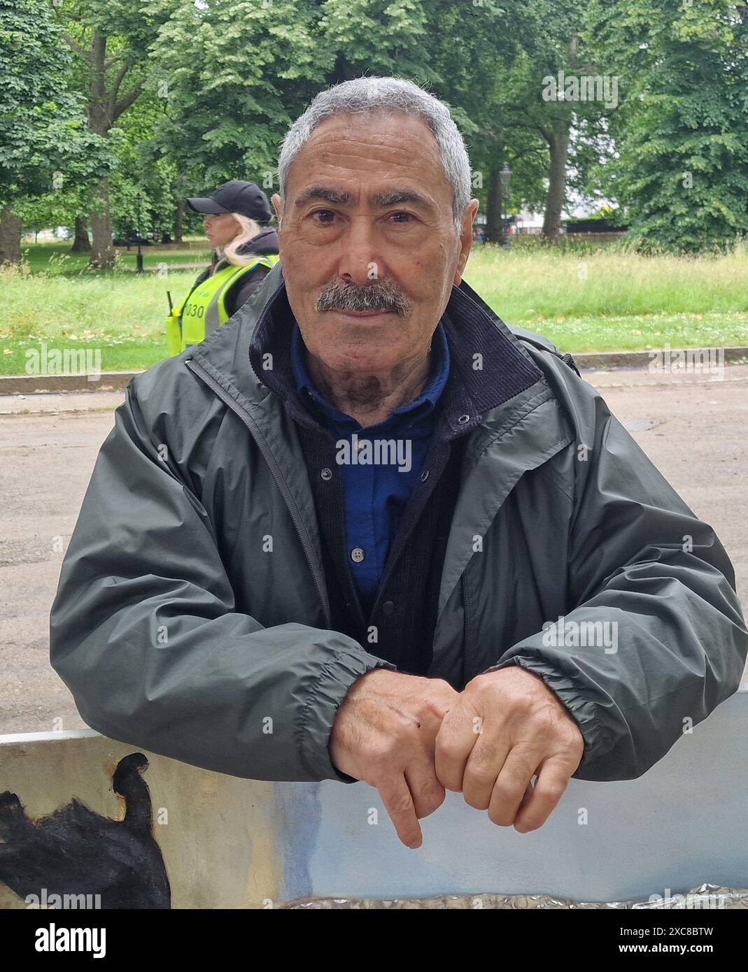 Political artist Kaya Mar, 67, on The Mall ahead of the Trooping the ...