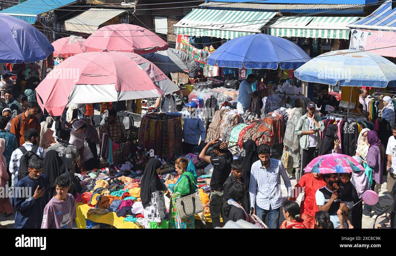 Srinagar, Jammu And Kashmir, India. 15th June, 2024. Kashmiri residents ...
