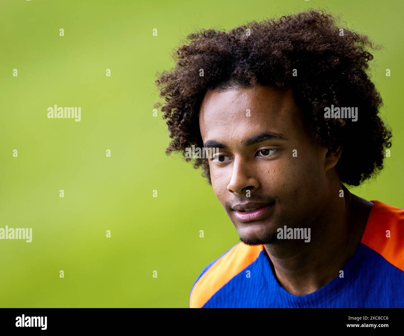 WOLFSBURG - Joshua Zirkzee during a training session of the Dutch ...