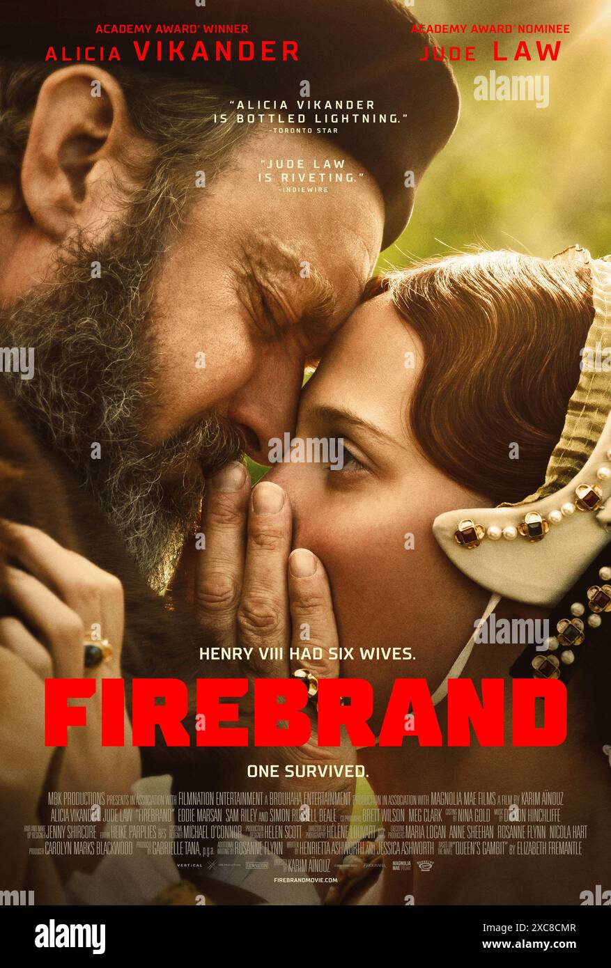 Firebrand poster Jude Law & Alicia Vikander Stock Photo - Alamy