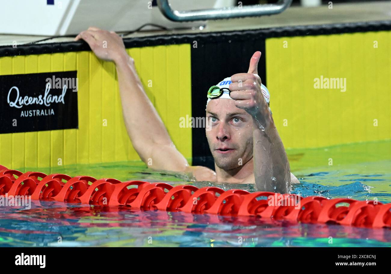 Brisbane, Australia. 15th June, 2024. Matthew Temple celebrates winning ...