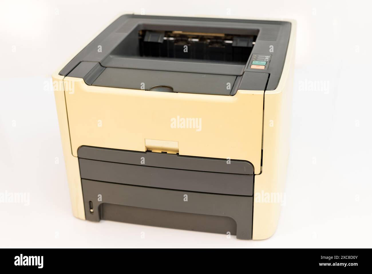 Printer with Copy Space on White Background Stock Photo - Alamy