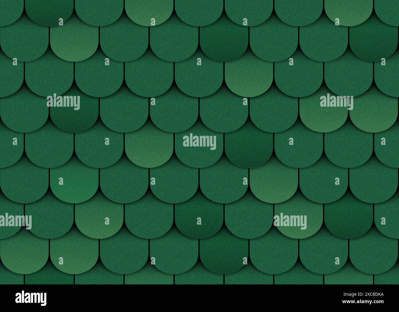 Seamless pattern of green soft roofing with beaver tail texture. Roof ...