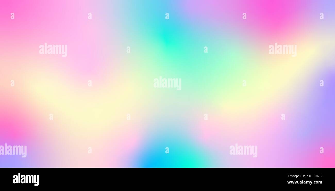 Holographic pastel rainbow gradient background. Hologram colors translucent gradient. Neon ...