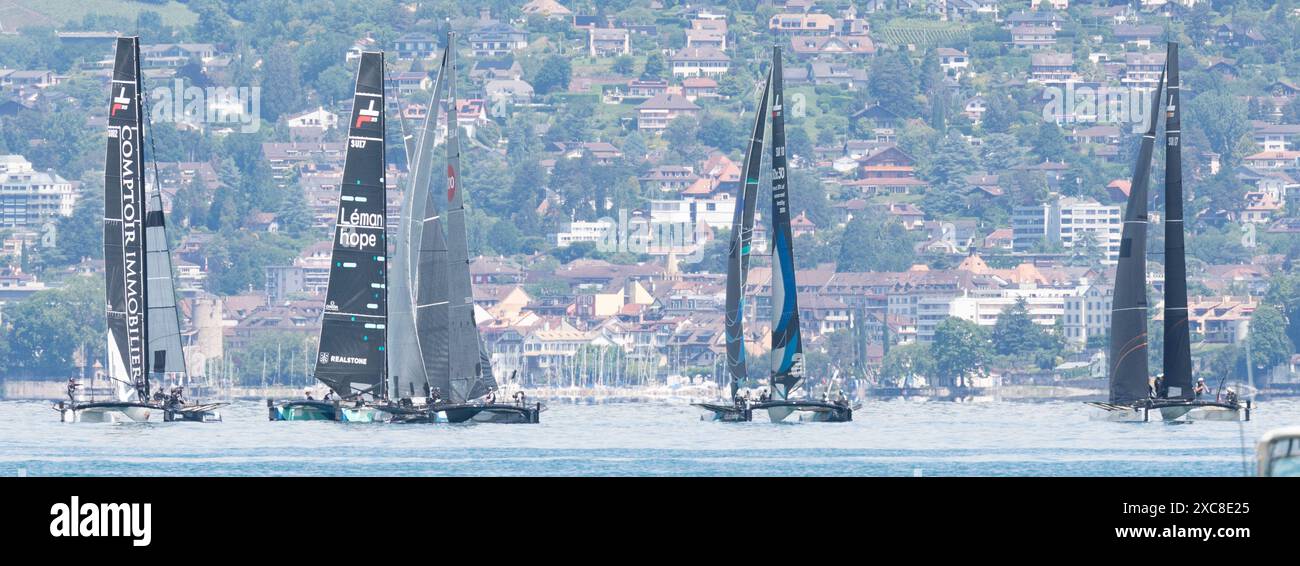 Geneva Switzerland, 15th June 2024. first competitors arrive at Le ...