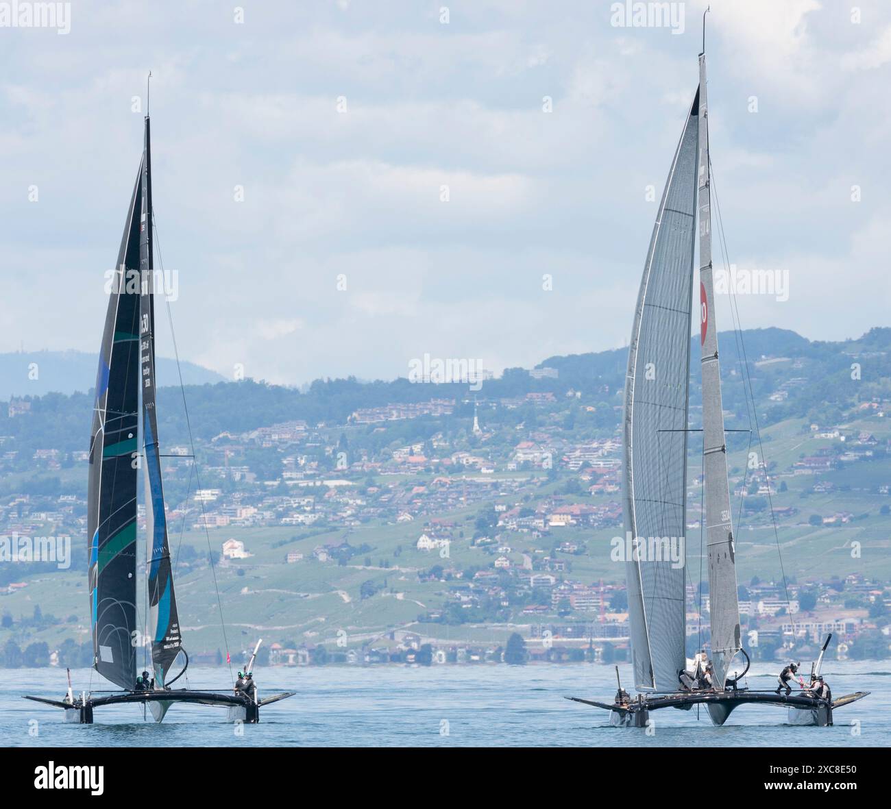 Geneva Switzerland, 15th June 2024. competitors race back to Geneva ...