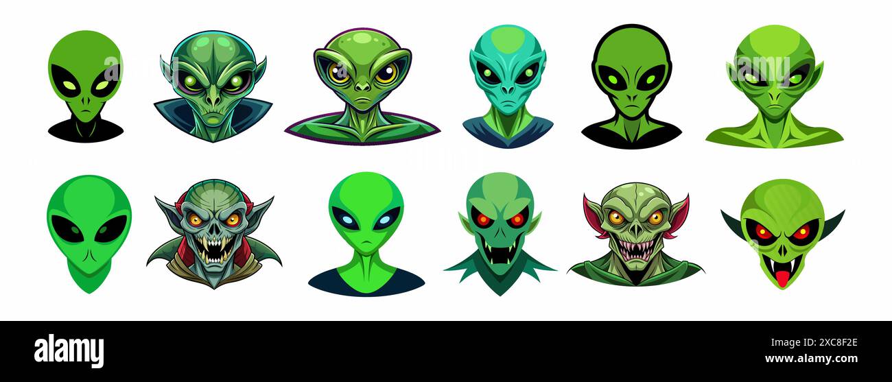 Large head portraits Stock Vector Images - Alamy