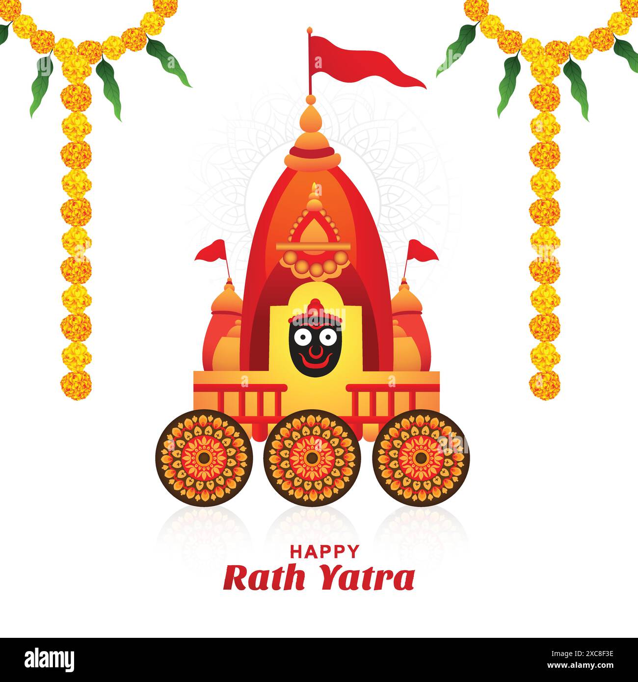 Happy rath yatra holiday celebration for lord jagannath background ...