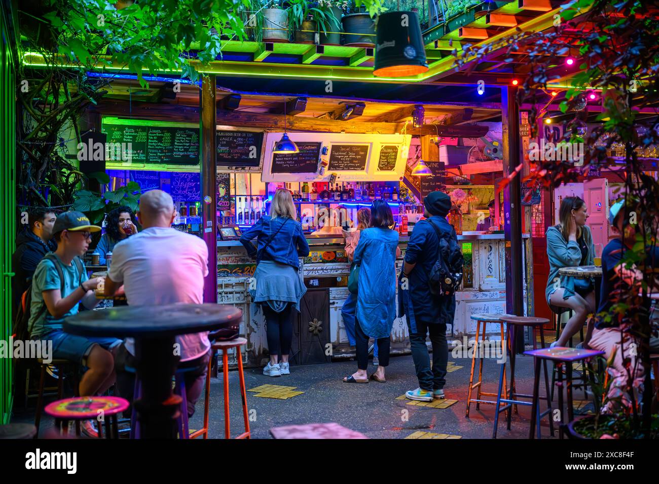 The bar at Szimpla Kert, Ruin Pub, Budapest, Hungary Stock Photo - Alamy
