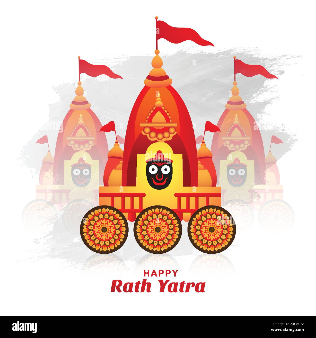 Happy rath yatra holiday celebration for lord jagannath background ...