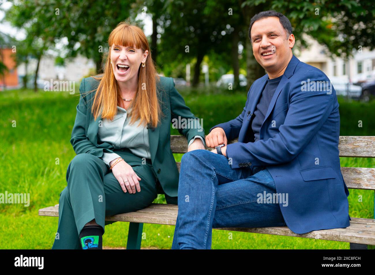 Broxburn, Scotland, UK. 15th June 2024. Scottish Labour Leader Anas ...