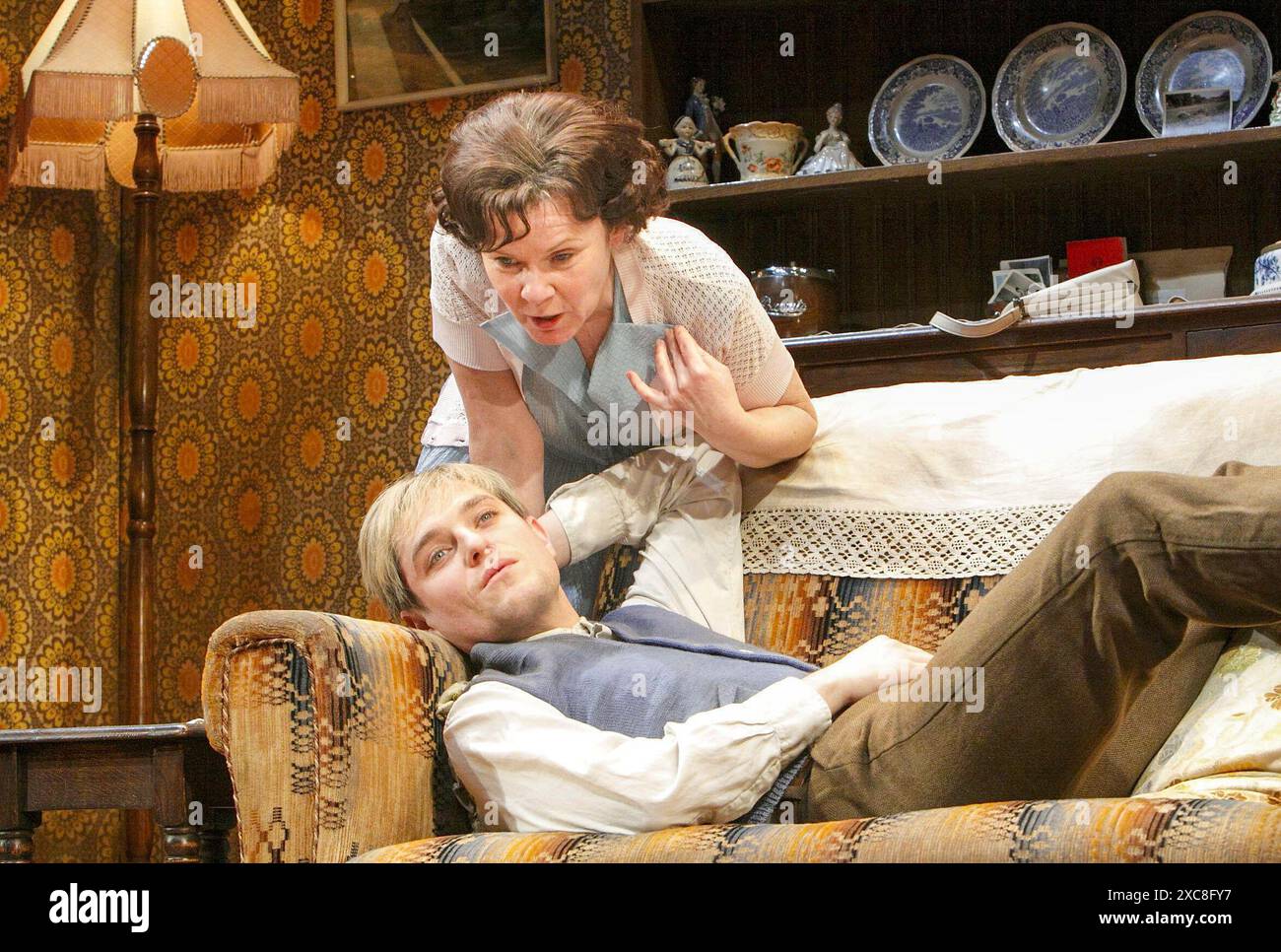 Imelda Staunton (Kath), Mathew Horne (Mr Sloane) in ENTERTAINING MR ...