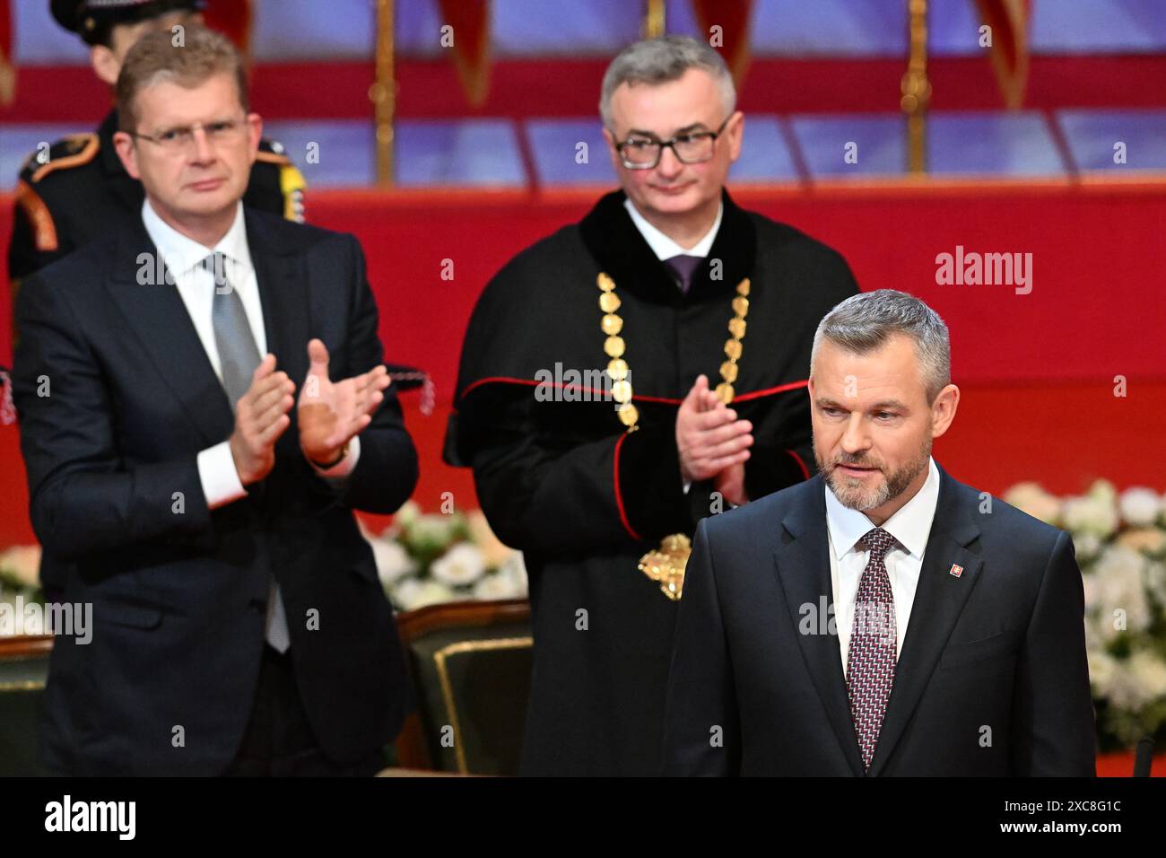 Bratislava, Slovakia. 15th June, 2024. New Slovak President Peter ...