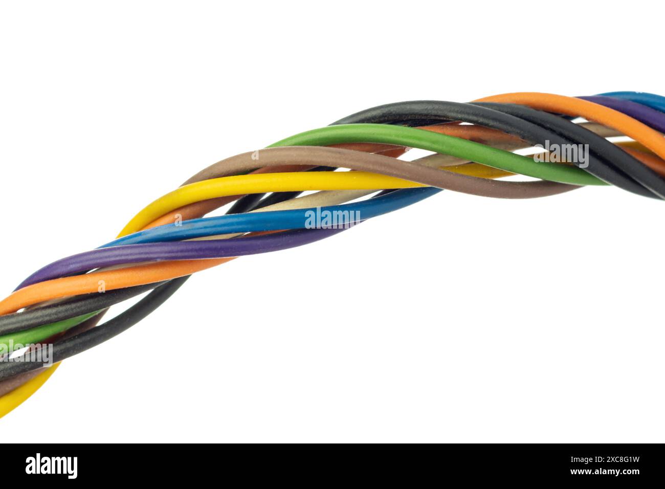 Twisted Multi-colored Electrical Wires Stock Photo - Alamy