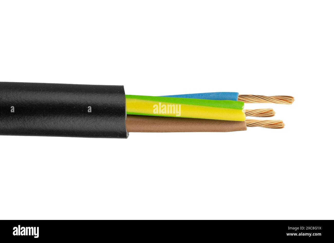 Cross-section of Multi-colored Electrical Cable Stock Photo - Alamy