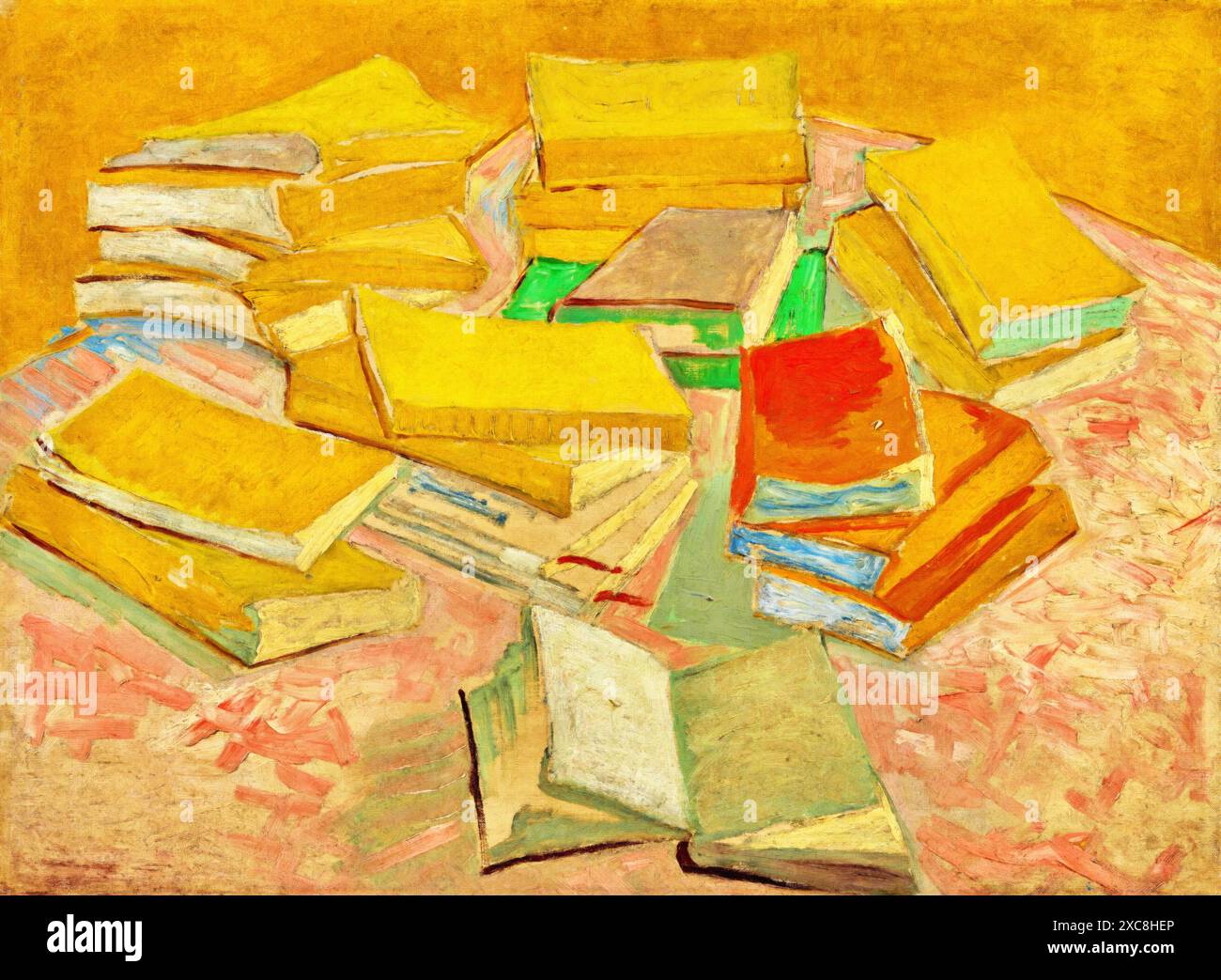 Piles of French Novels, 1887 (Painting) Artist Gogh, Vincent van (1853 ...