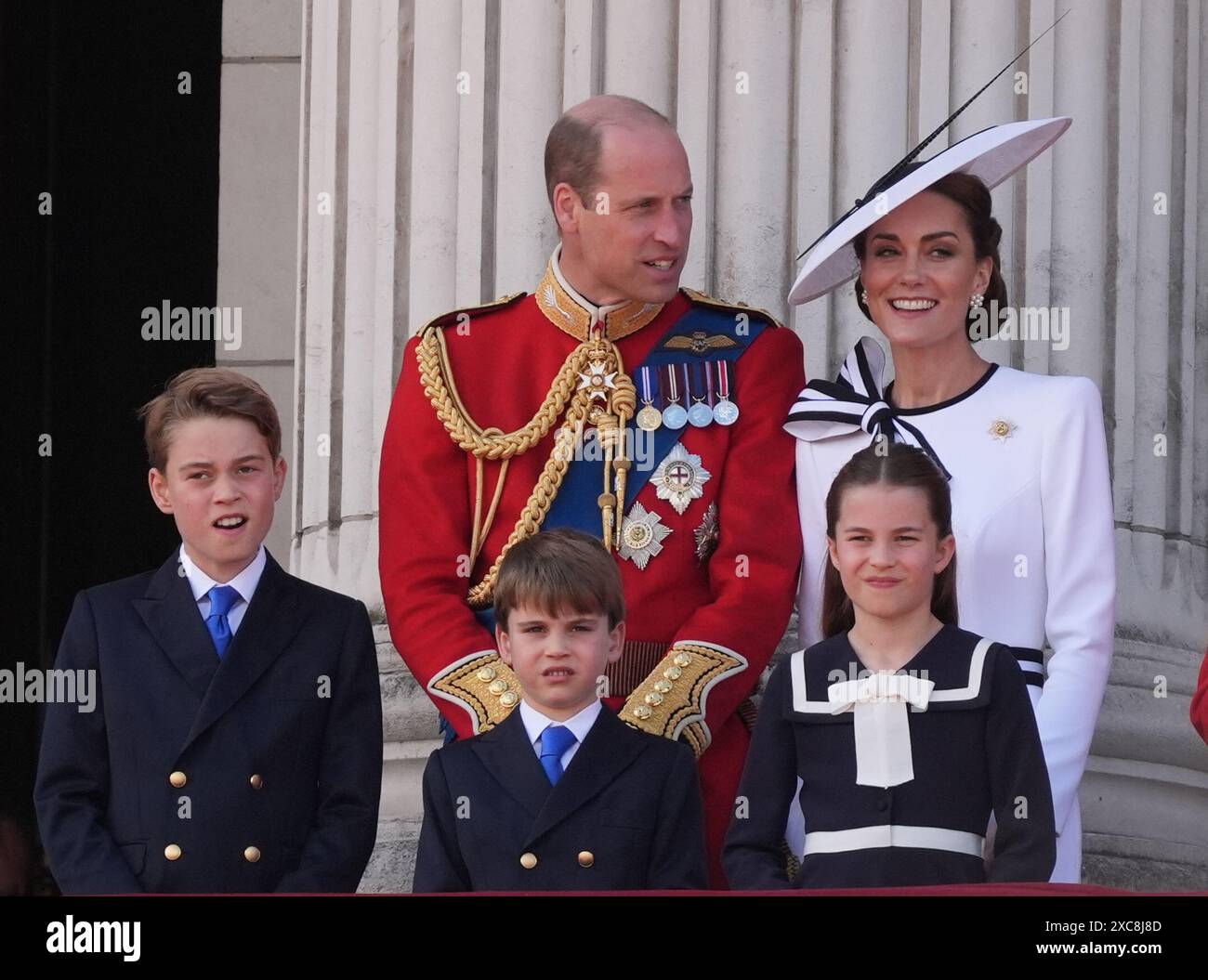 The Prince and Princess of Wales with their children, Prince George ...