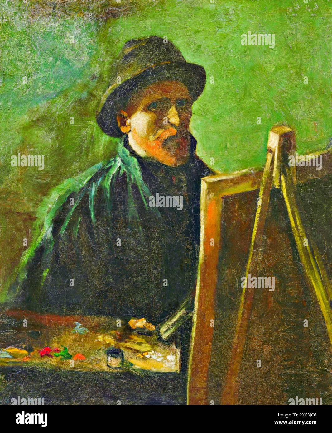 Self-Portrait as a Painter, 1886 (Painting) Artist Gogh, Vincent van ...