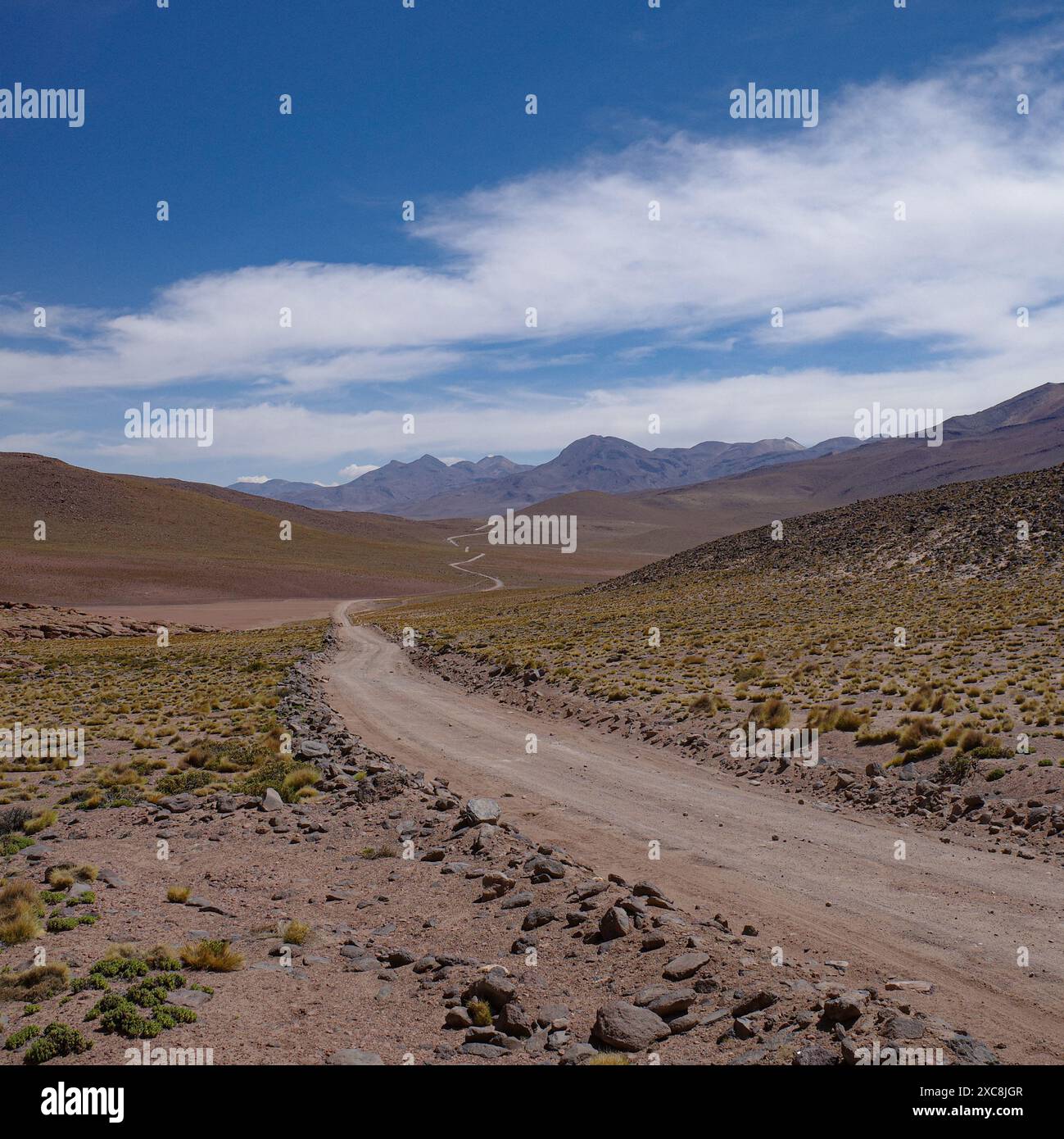 San Pedro de Atacama, Chile - Dec 1, 2023: Volcanic landscapes across ...