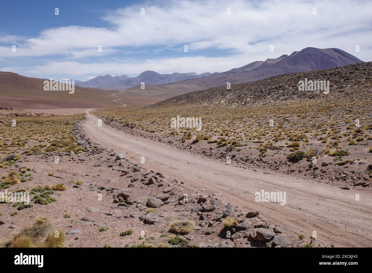 San Pedro de Atacama, Chile - Dec 1, 2023: Volcanic landscapes across ...