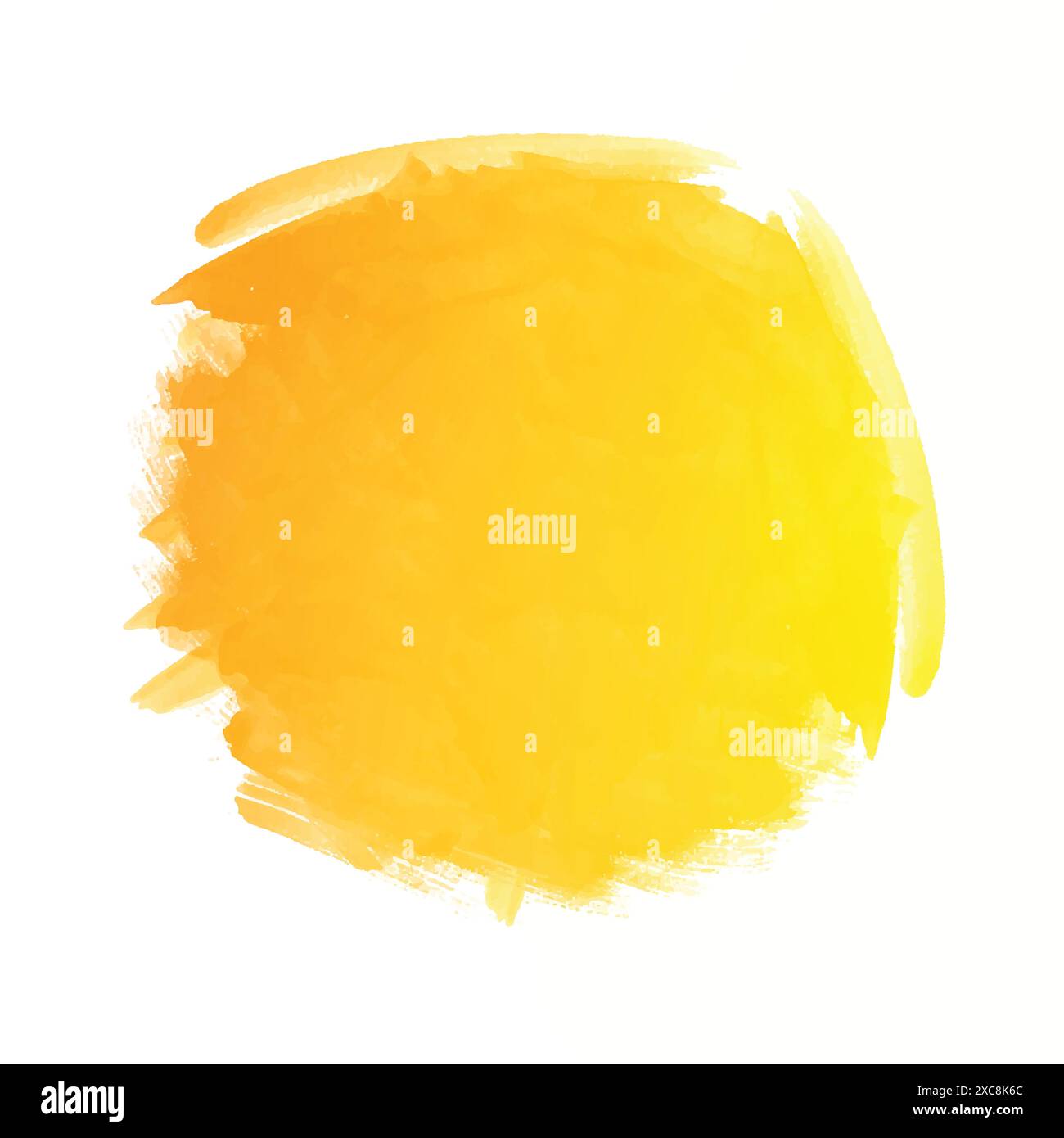 Modern yellow and orange watercolor brush strock design Stock Vector ...