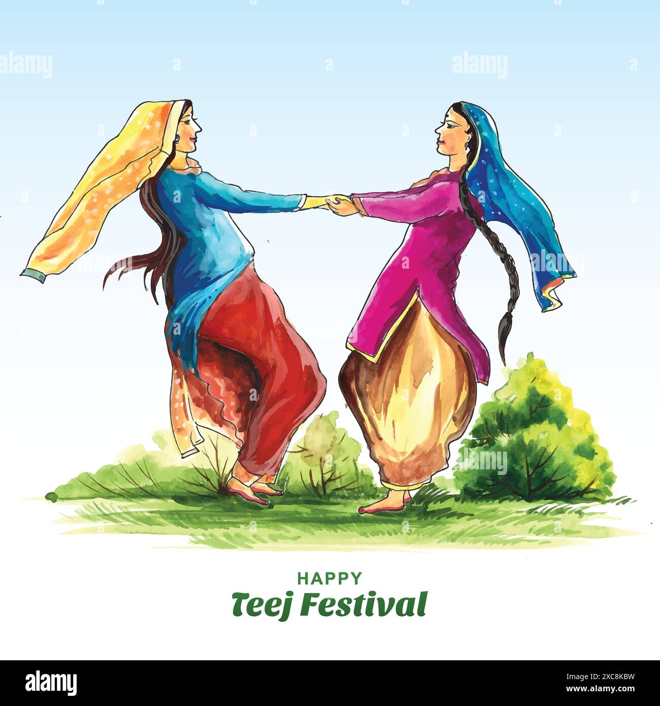 Indian festival hartalika teej beautiful woman dance background Stock ...