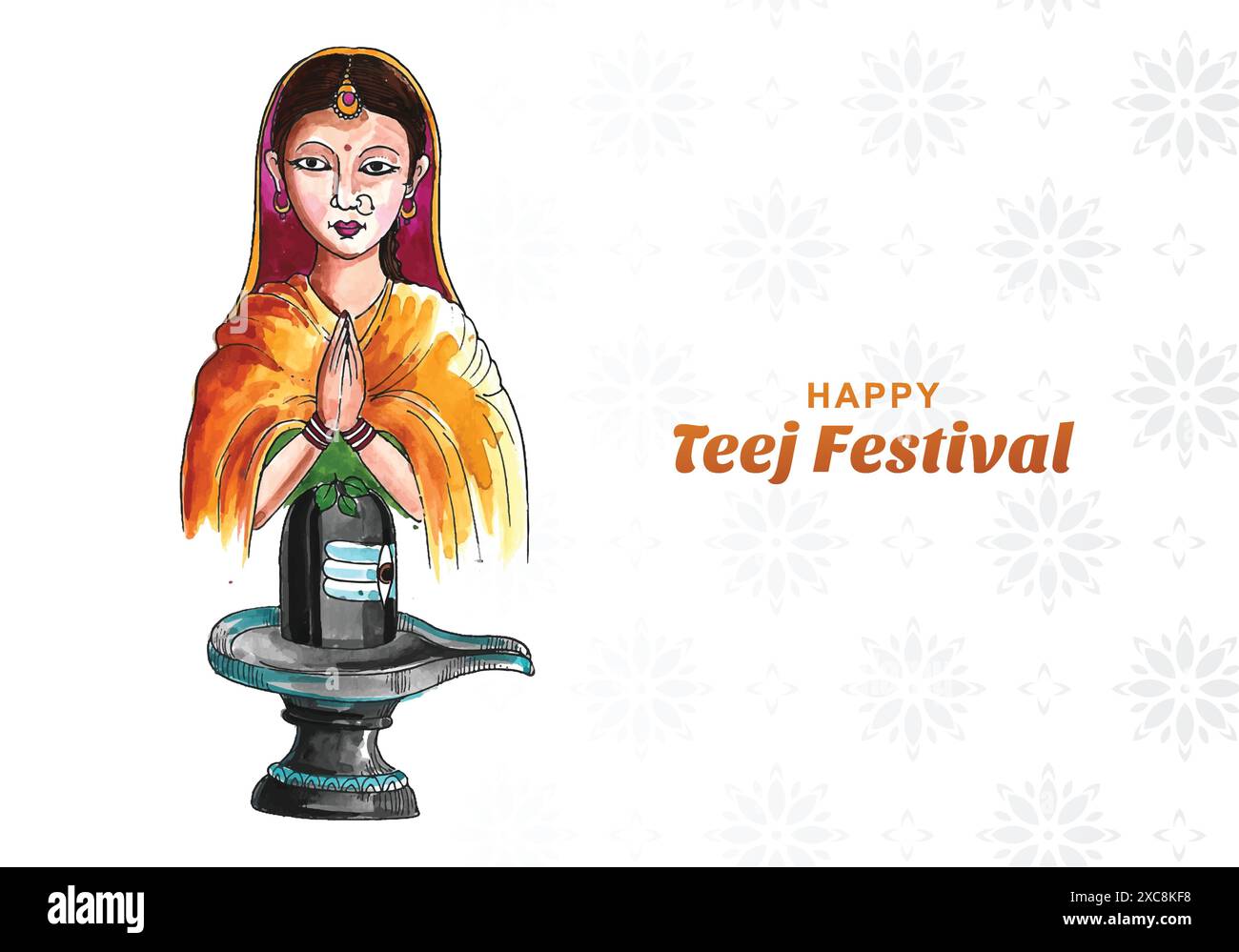 Beautiful hariyali teej hindu festival greeting card background Stock ...