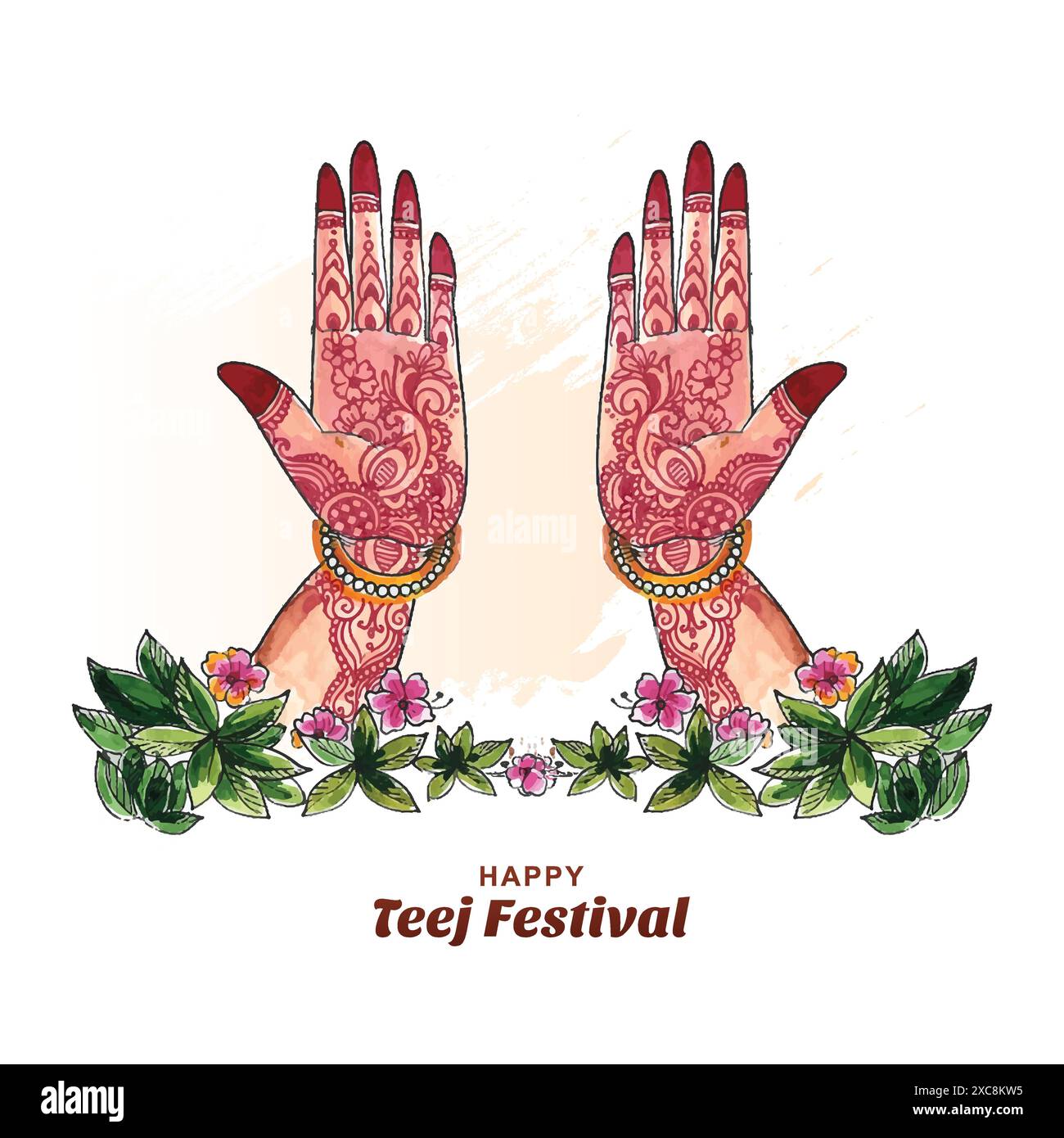 Women hand mehndi vector vectors hi-res stock photography and images ...