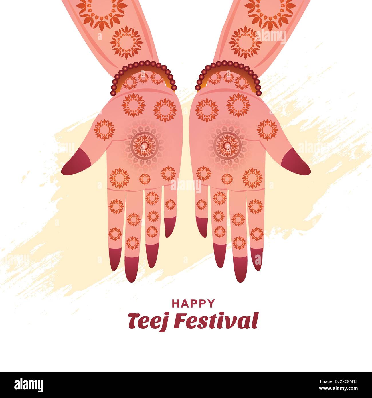 Hariyali teej hindu festival greeting card background Stock Vector ...