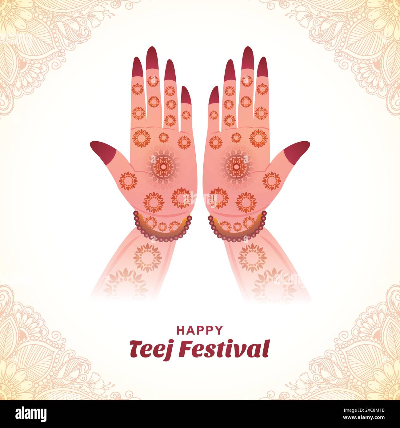 Hariyali teej hindu festival greeting card background Stock Vector ...