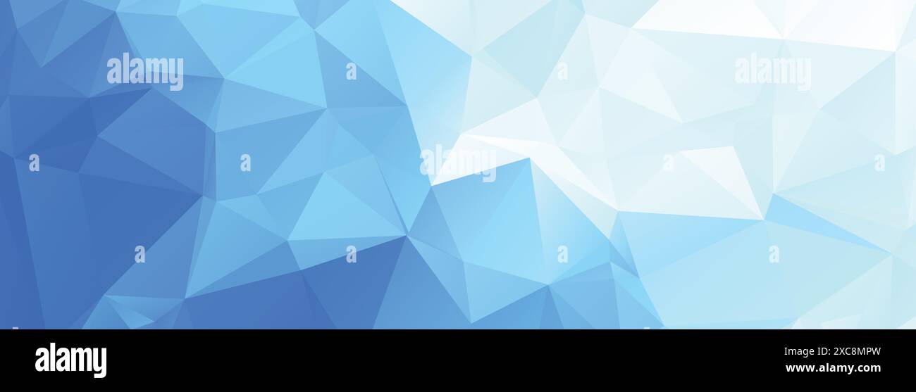 Modern blue low poly triangle shapes banner background Stock Vector ...
