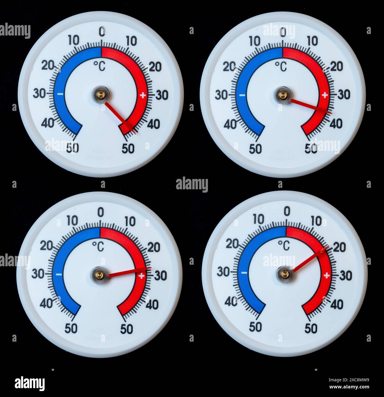 thermometer in summer with temperatures ranging from 20 to over 40 ...