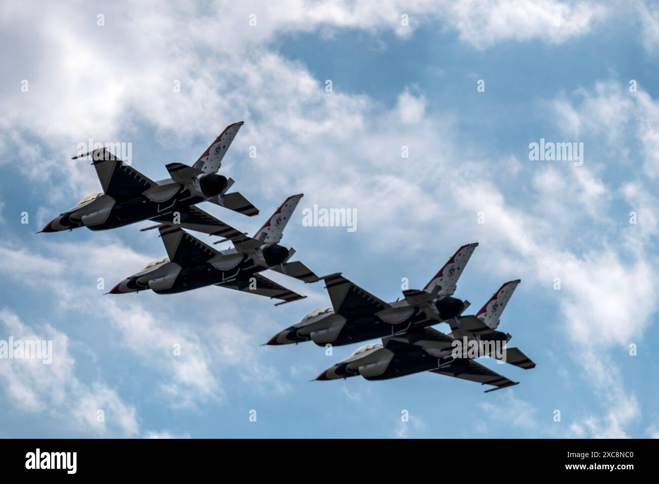 The U.S. Air Force Thunderbirds practice before the Columbus Airshow ...