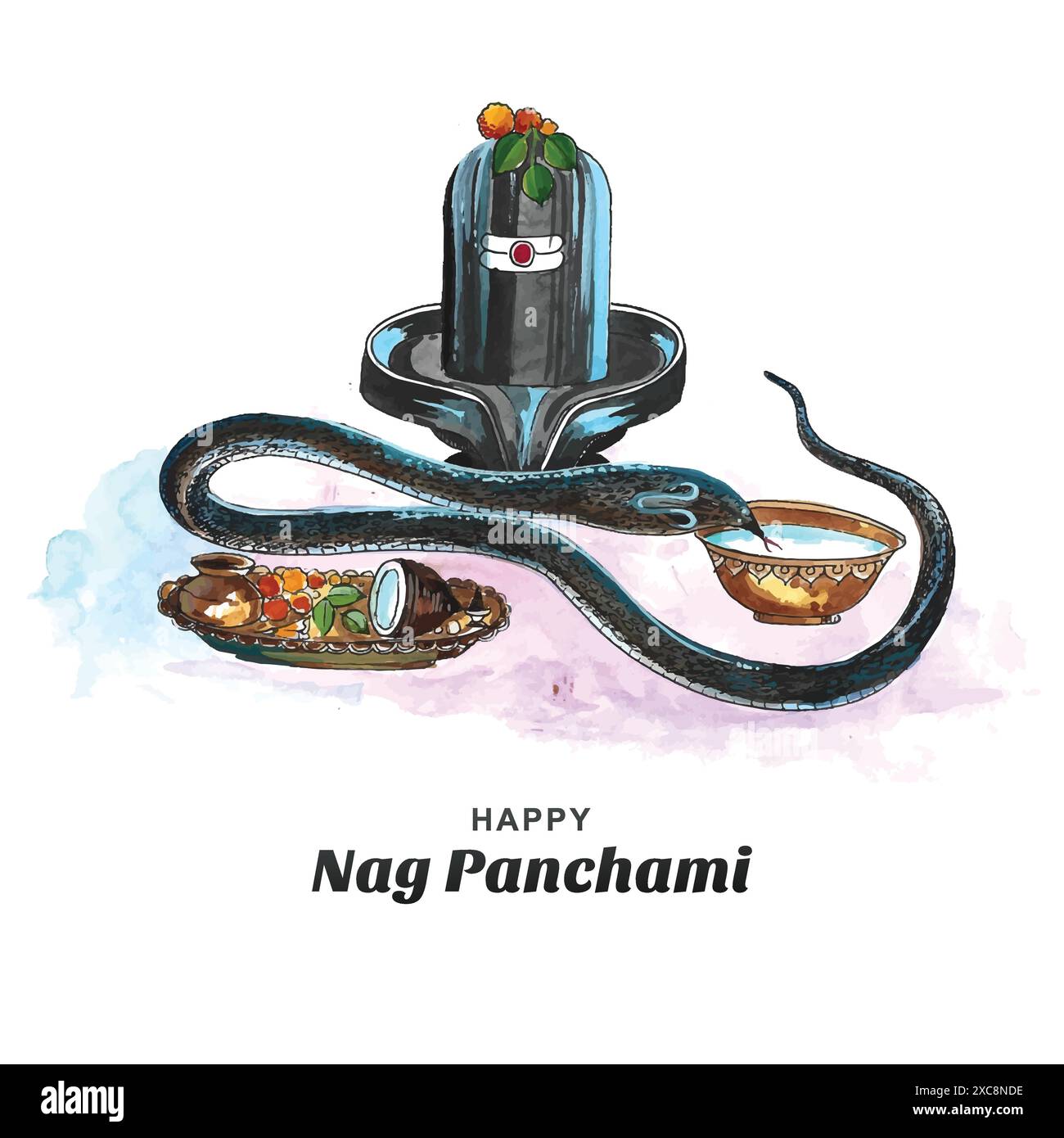 Beautiful nag panchami card on indian festival celebration background ...